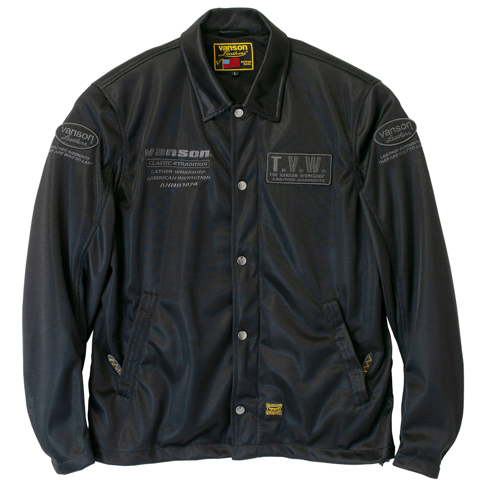 TVS2503S メッシュコーチジャケット | vansonleathers TVS2503S メッシュコーチジャケット | vansonleathers
