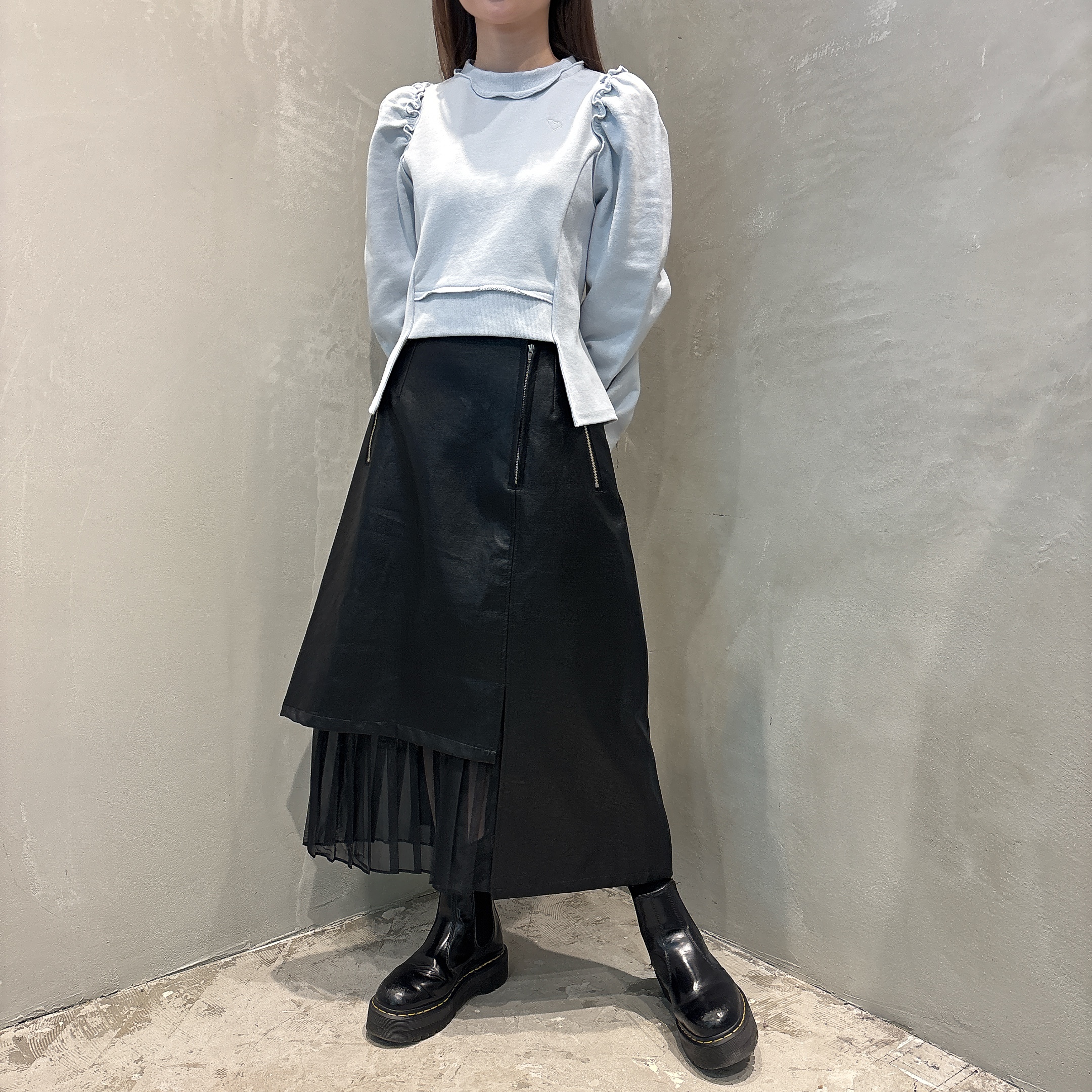 Whip Staff/Synthetic leather skirt(BLACK) | BANK ONLINE STORE Whip Staff/Synthetic leather skirt(BLACK) | BANK ONLINE STORE