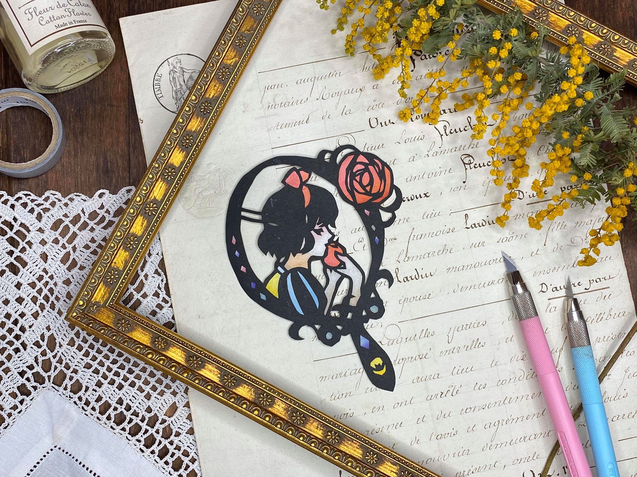 白雪姫の切り絵図案 | riculi kirie shop