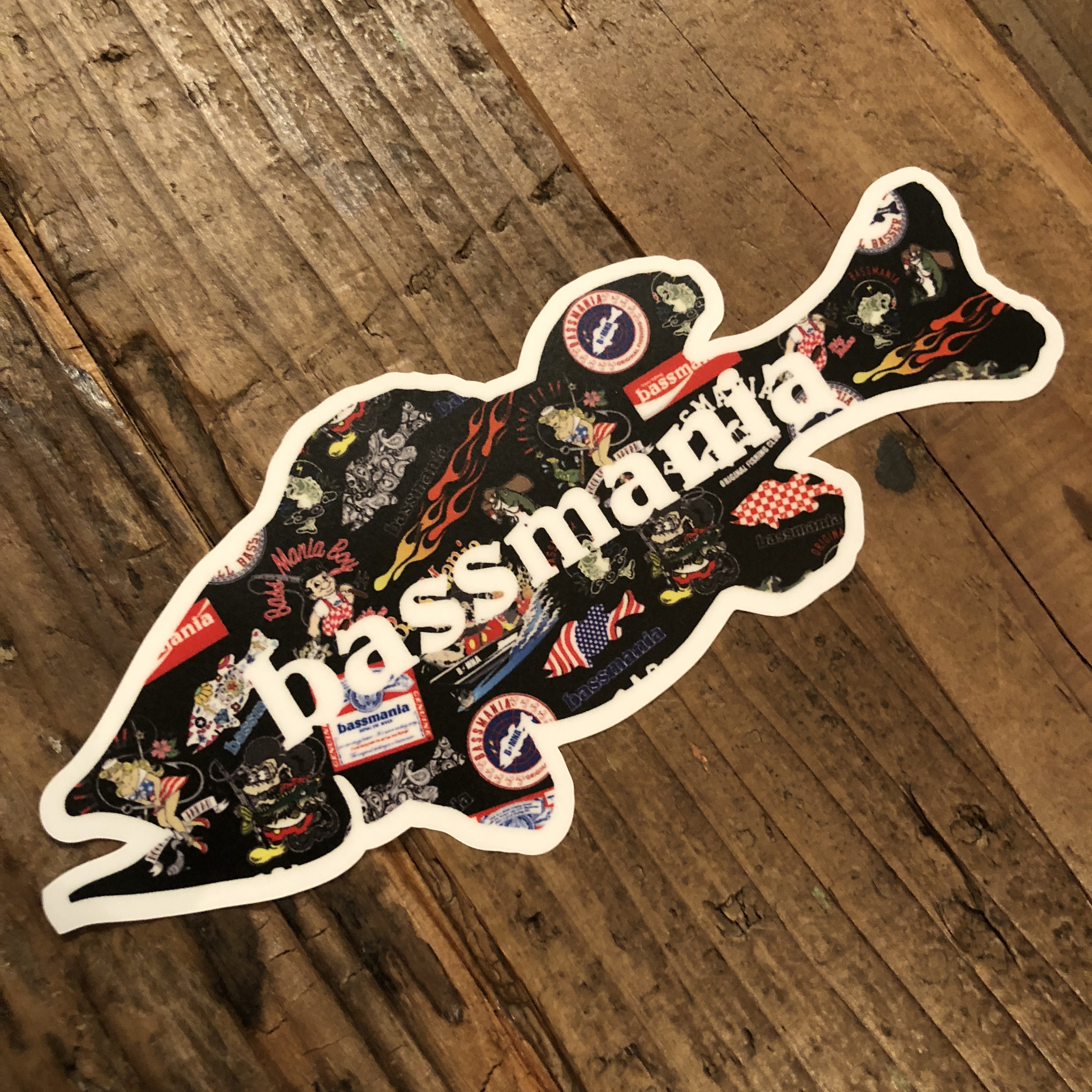 ALL design bass sticker [small] | bassmania.jp